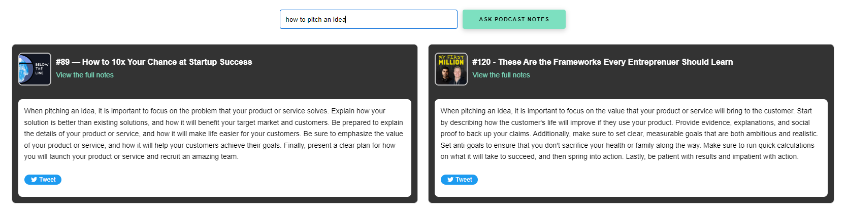 Podcast Notes : The best ideas from the world's best podcasts in minutes
